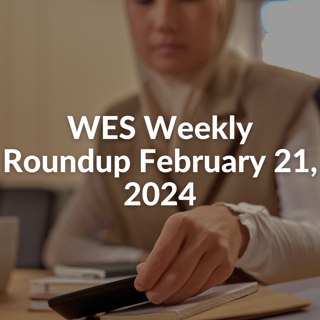 WES Weekly Roundup February 21, 2024 ... Knowledge Mobilization for Settlement
